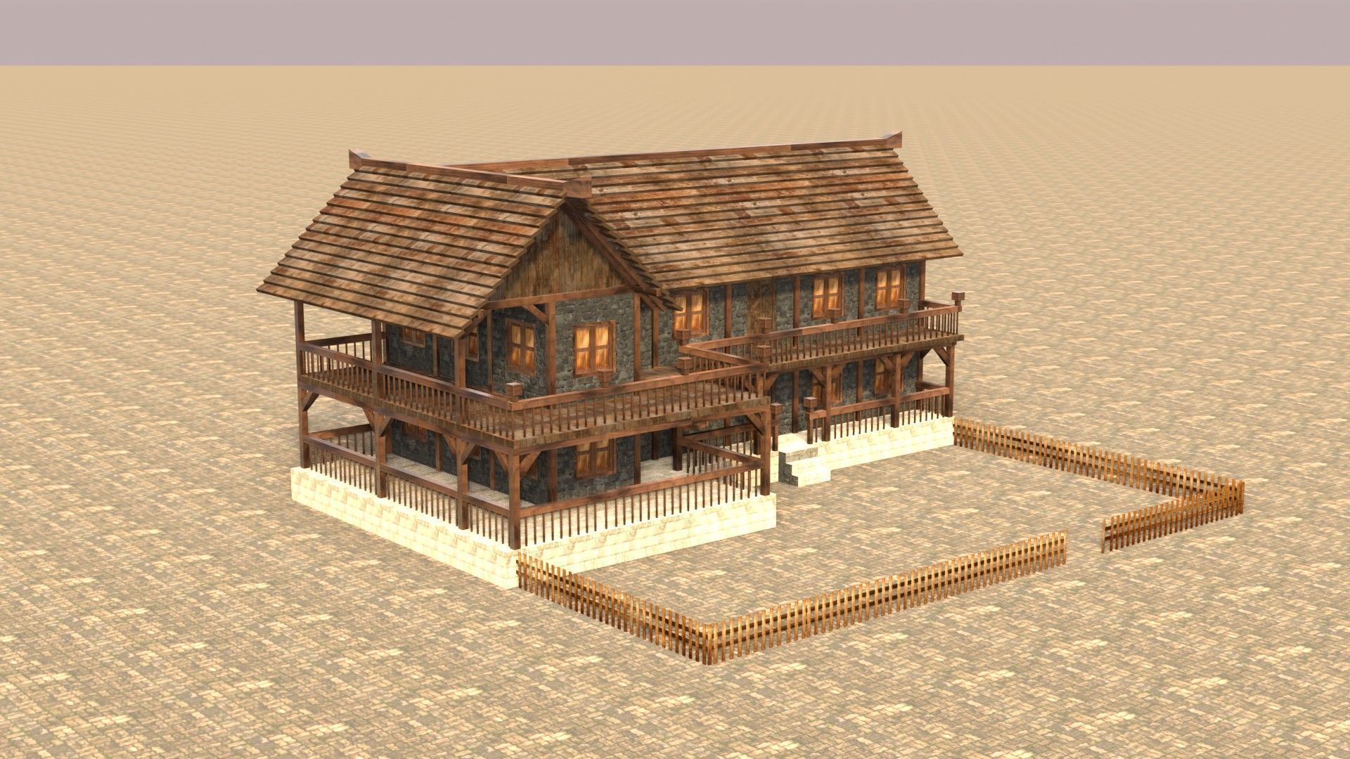 3D model Low Poly Medieval House 3D Model VR / AR / low-poly | CGTrader
