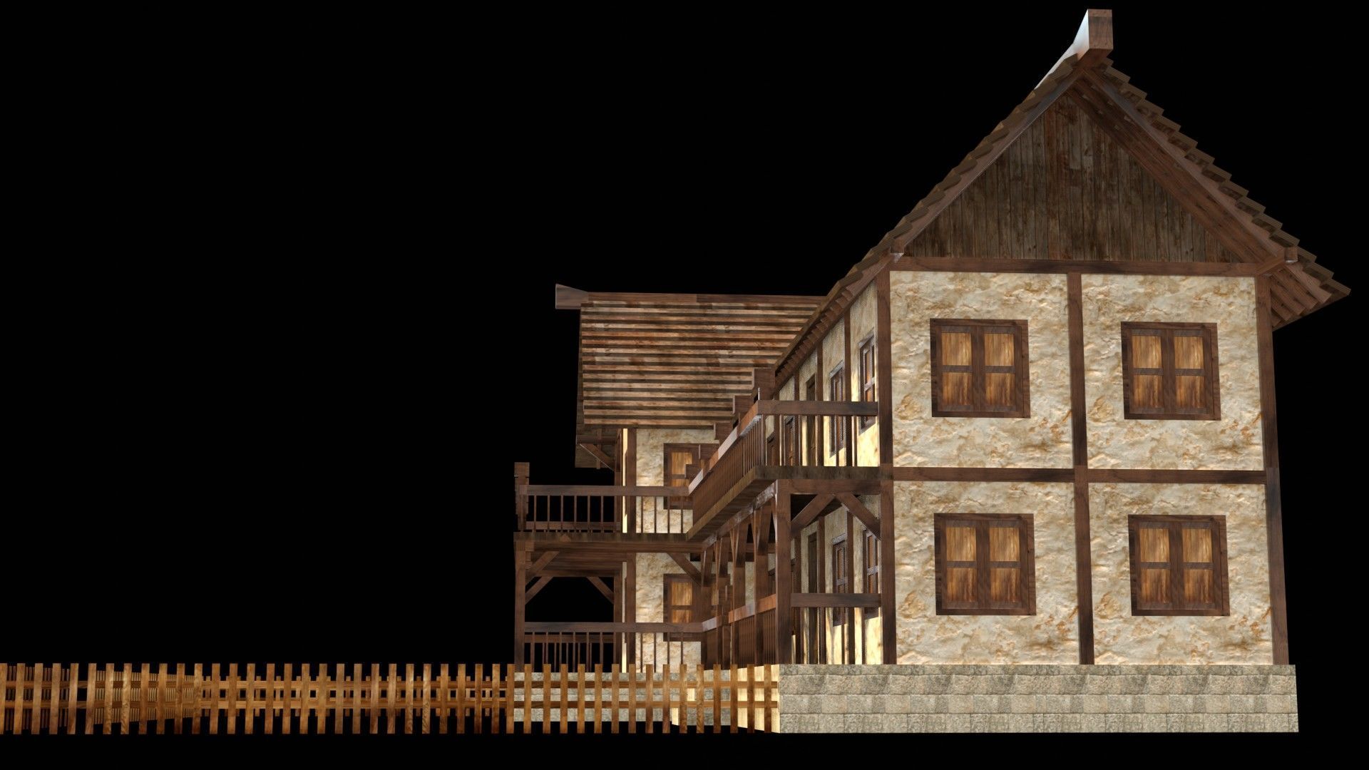 3D model Ancient European House 3D Model VR / AR / low-poly | CGTrader