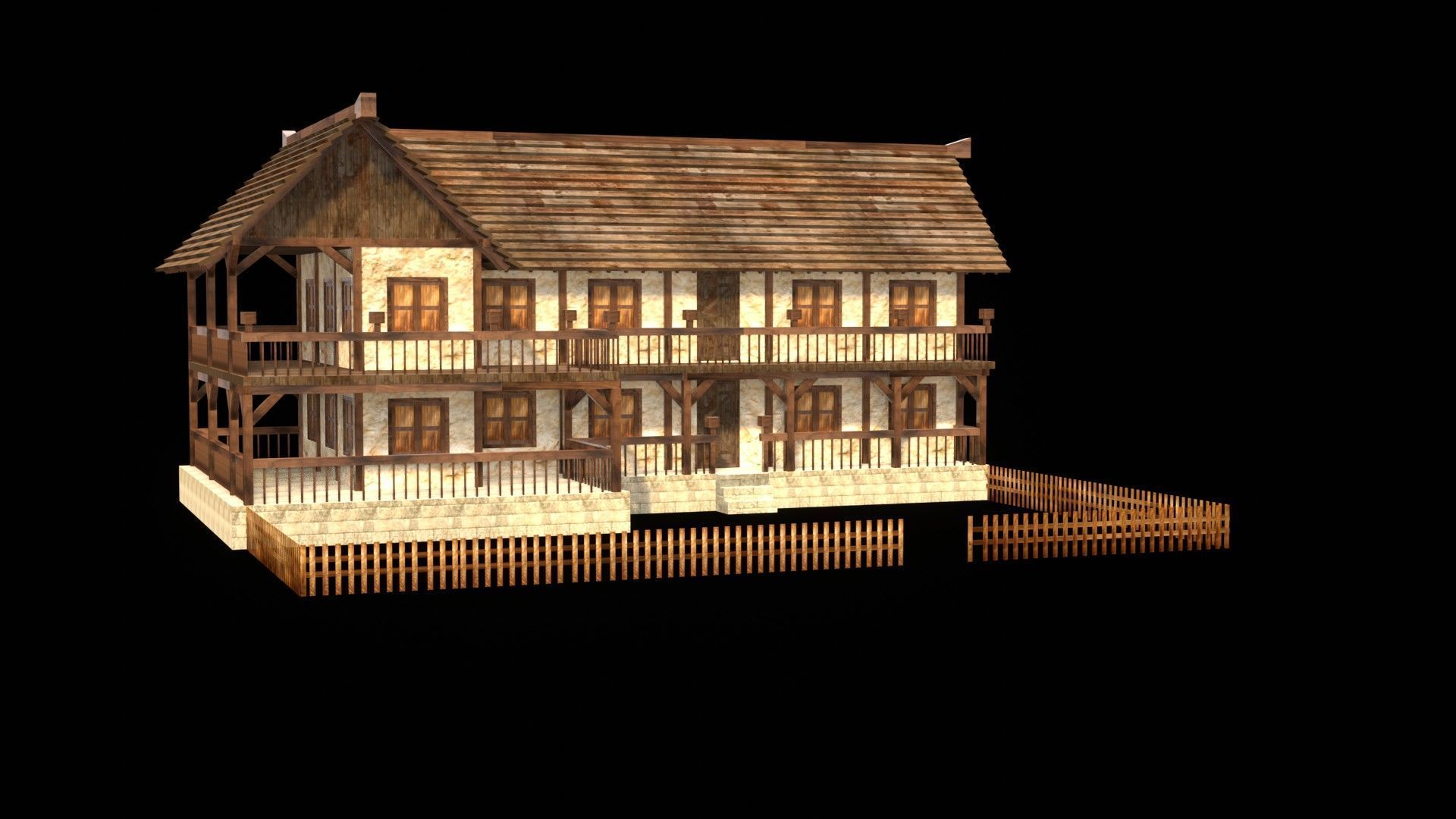 3D model Ancient European House 3D Model VR / AR / low-poly | CGTrader