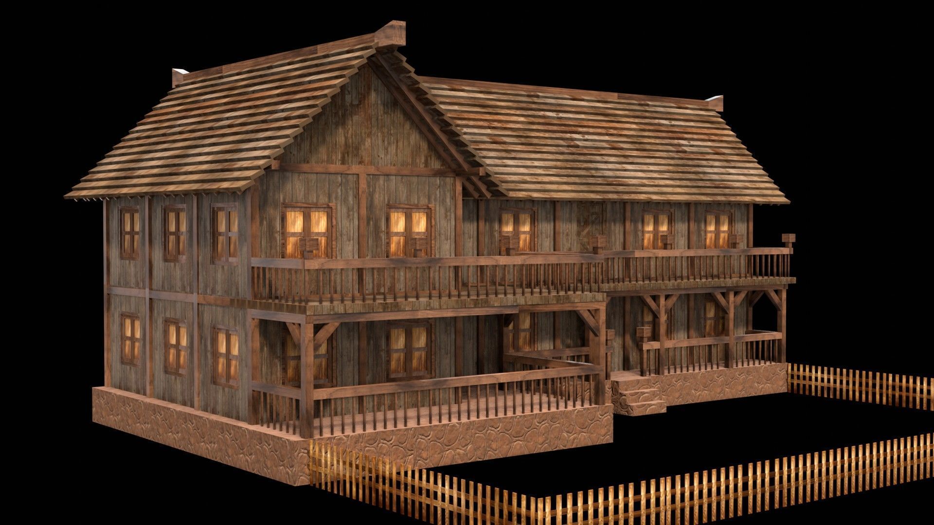 3D model Complete Low Poly Medieval House Pack Detailed Exterior Models ...