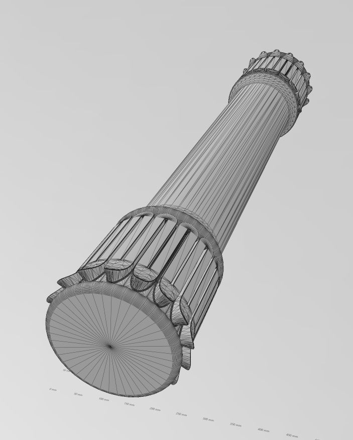 Leaf scroll moroccan arabic islamic pillar column 3D model 3D printable ...