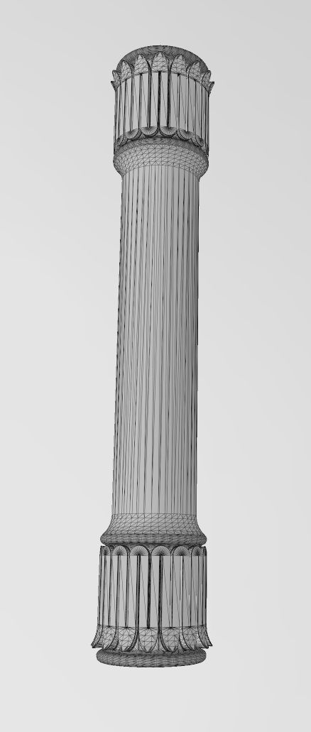 Leaf scroll moroccan arabic islamic pillar column 3D model 3D printable ...