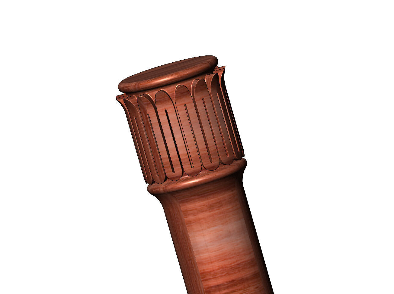 Leaf scroll moroccan arabic islamic pillar column 3D model 3D printable ...