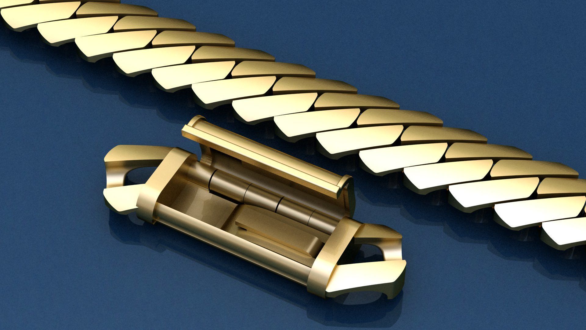 cuban link chain 3D print model 3D model 3D printable | CGTrader