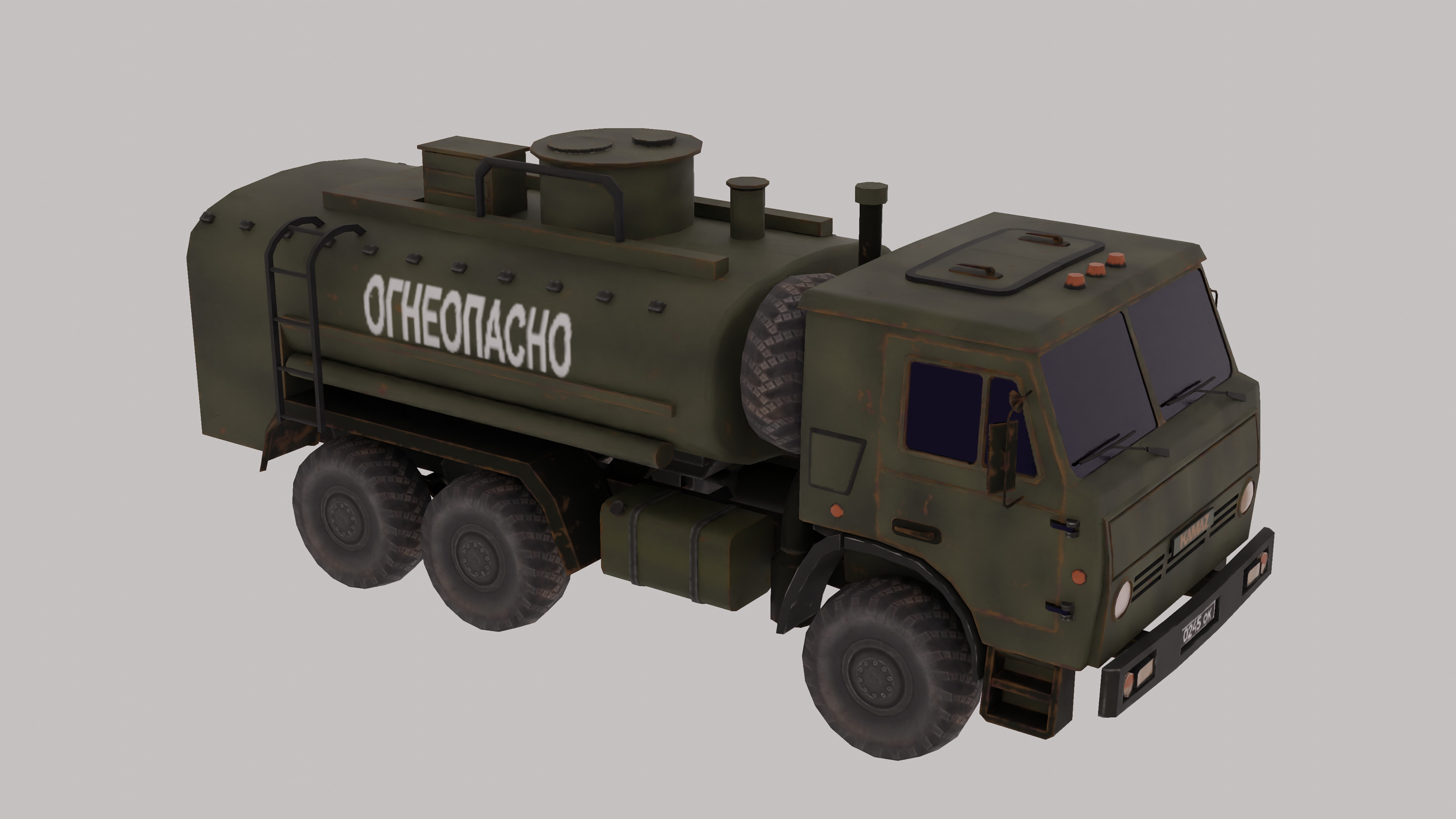 3D model Russian Military Kamaz Truck APC Grad Command Tanker Vehicle ...