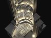 Industrial tower in curvy cutaway section 25i07 3D model | CGTrader