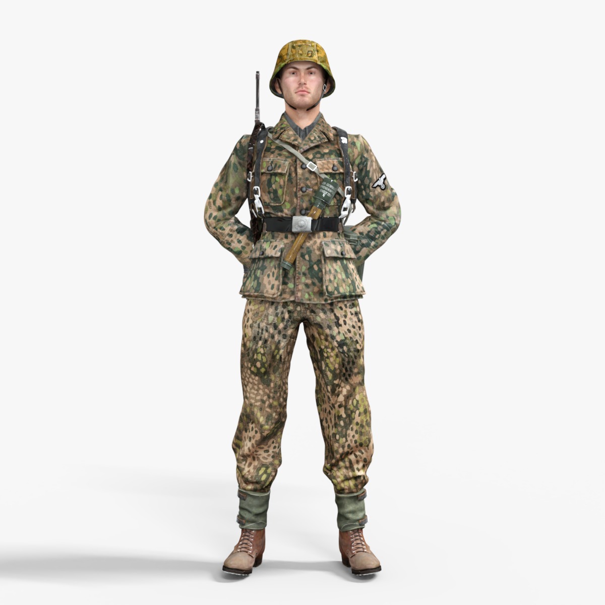 3D model German soldier World War II VR / AR / low-poly | CGTrader