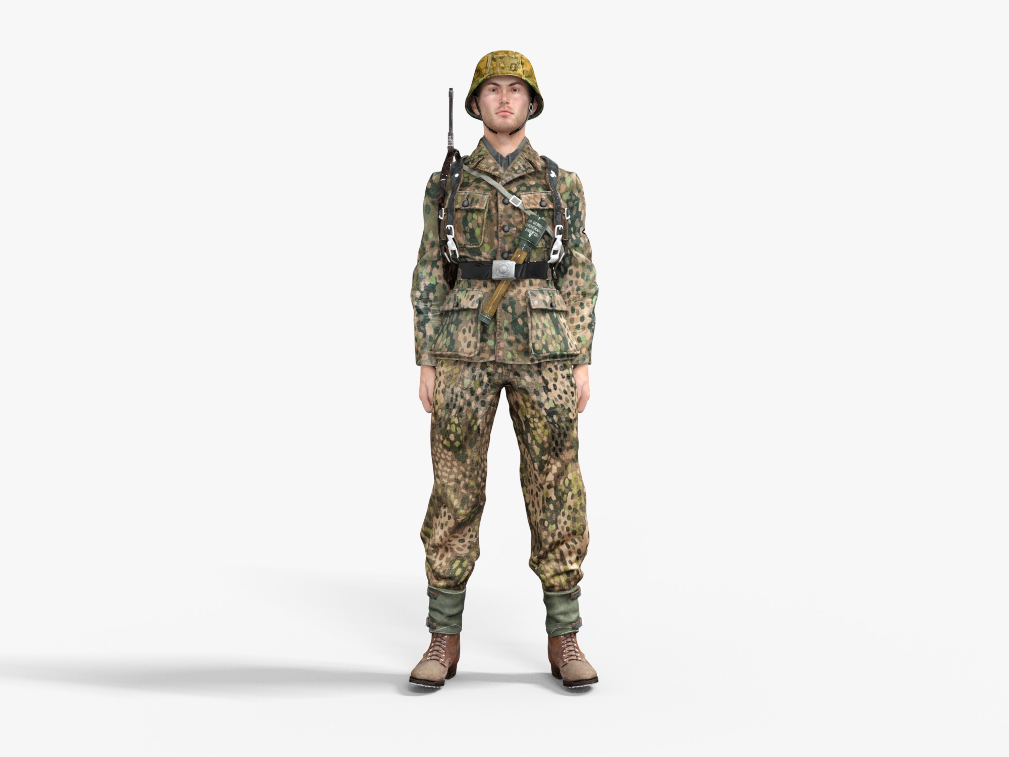 3D model German soldier World War II VR / AR / low-poly | CGTrader