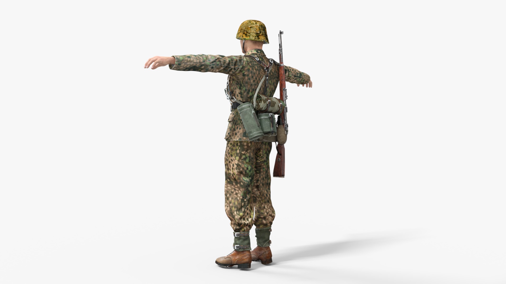 3D model German soldier World War II VR / AR / low-poly | CGTrader