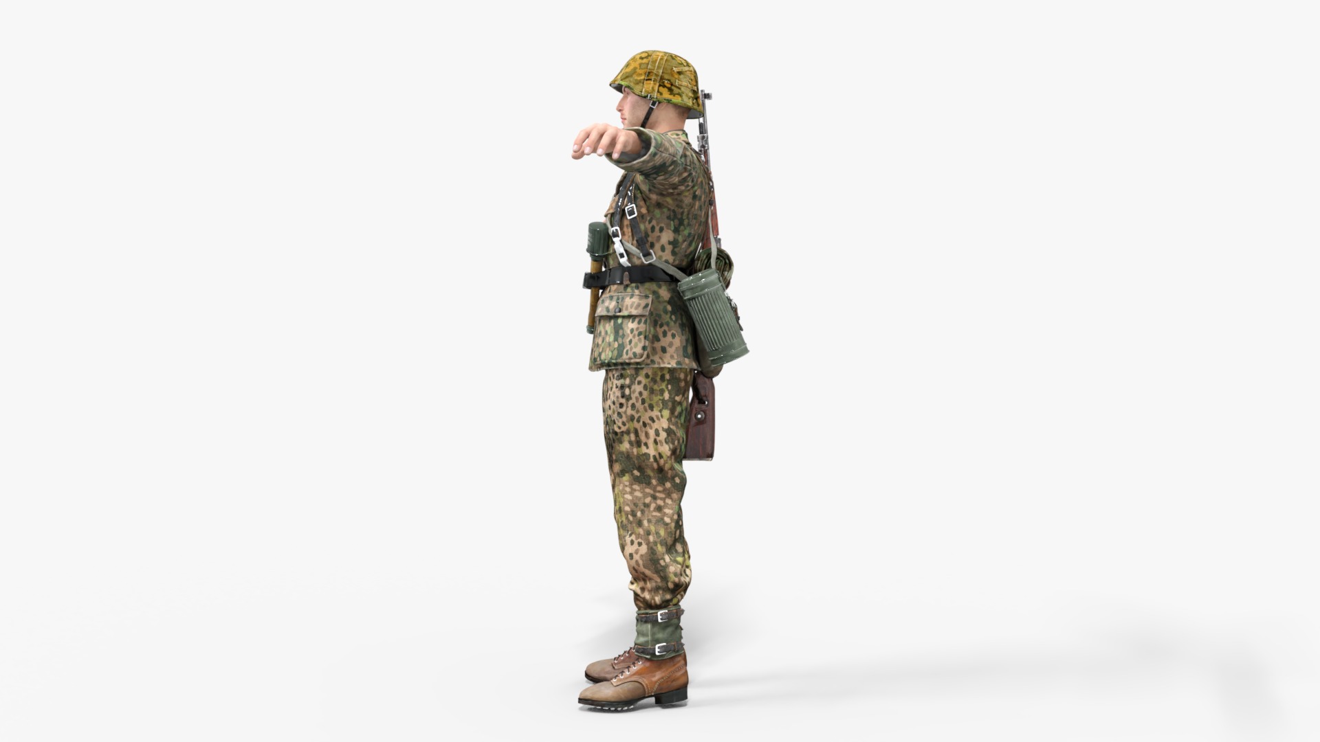 3D model German soldier World War II VR / AR / low-poly | CGTrader