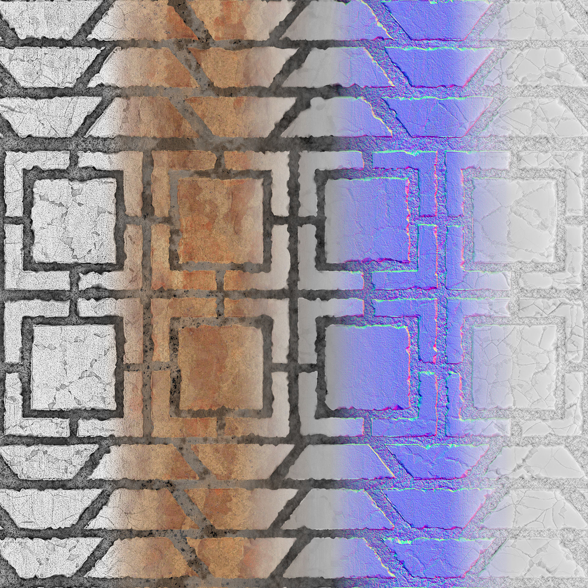 PBR Bricks 09 - Tileable 4K Texture Seamless Texture | CGTrader