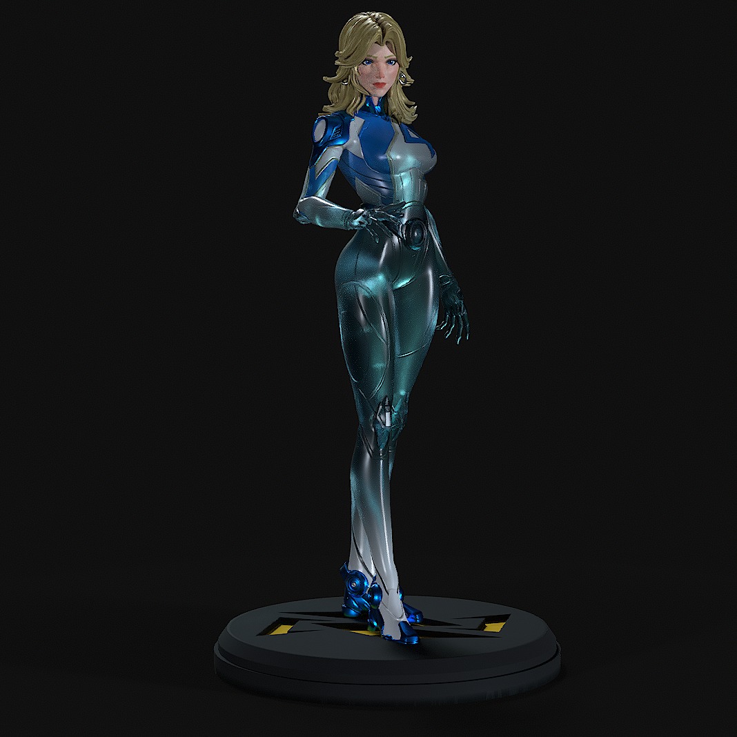 Sue Storm Invisible Woman Marvel Rivals 3D Print Statue 3D model 3D ...