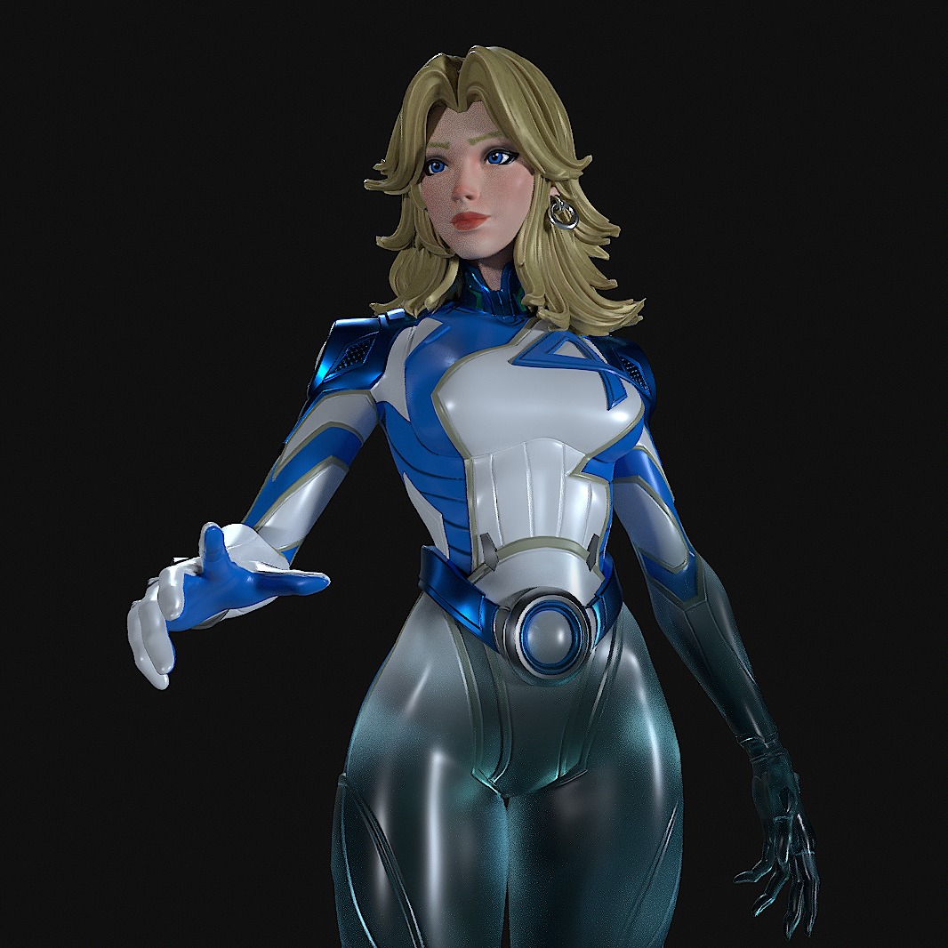 Sue Storm Invisible Woman Marvel Rivals 3D Print Statue 3D model 3D ...