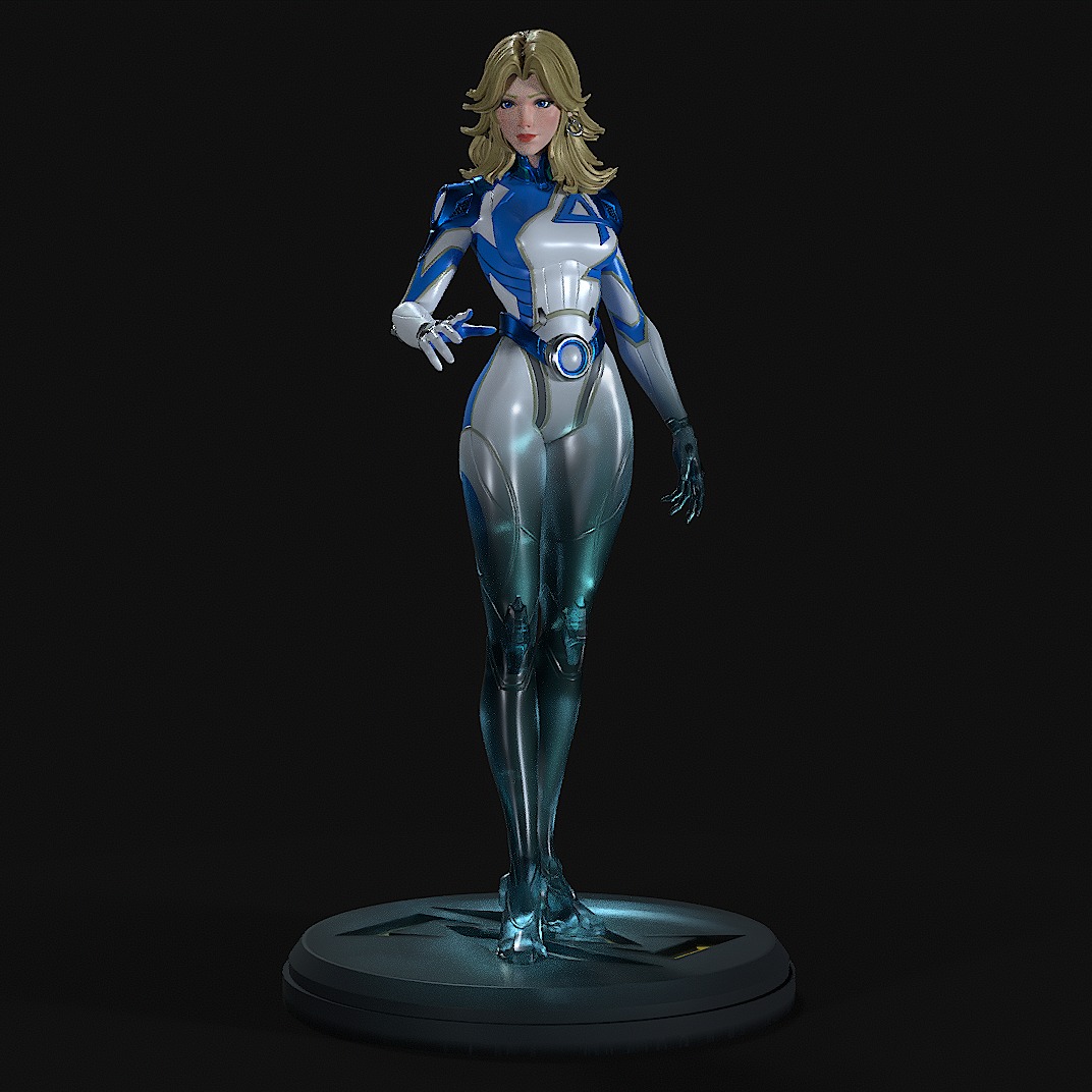 Sue Storm Invisible Woman Marvel Rivals 3D Print Statue 3D model 3D ...