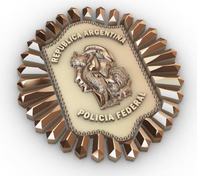 Escudo Policia Federal Argentina - Argentina Police Shield 3D model 3D ...