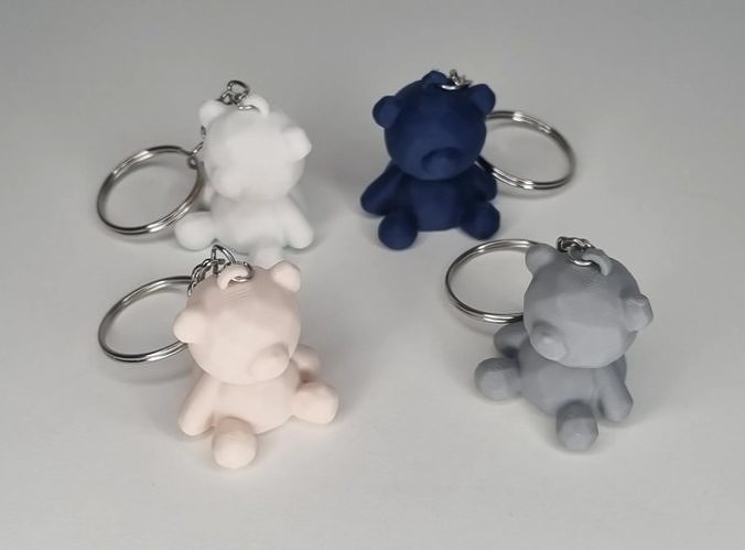 bear keychain 3D model 3D printable | CGTrader