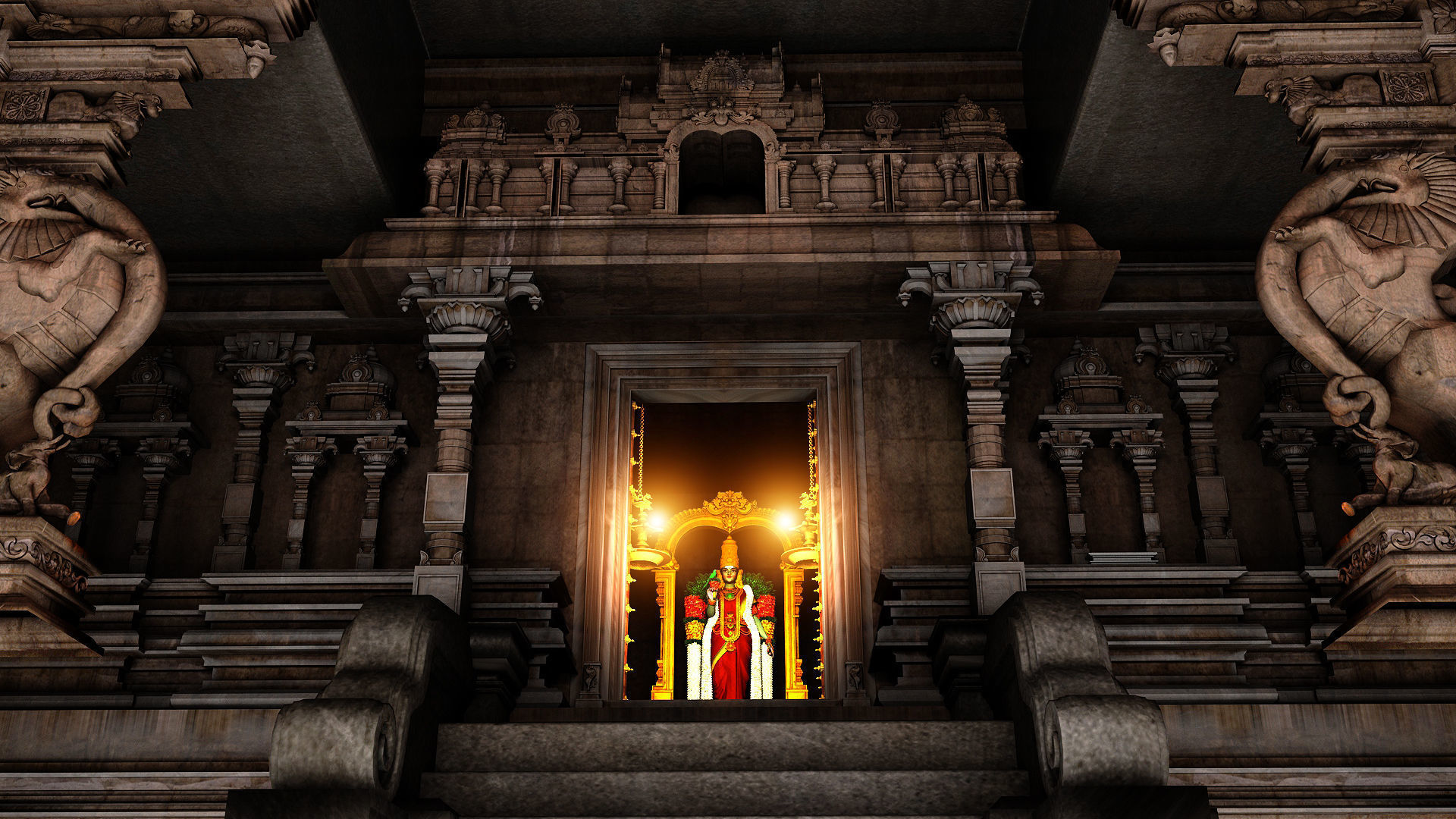 madurai meenakshi amman temple interior 3D model | CGTrader