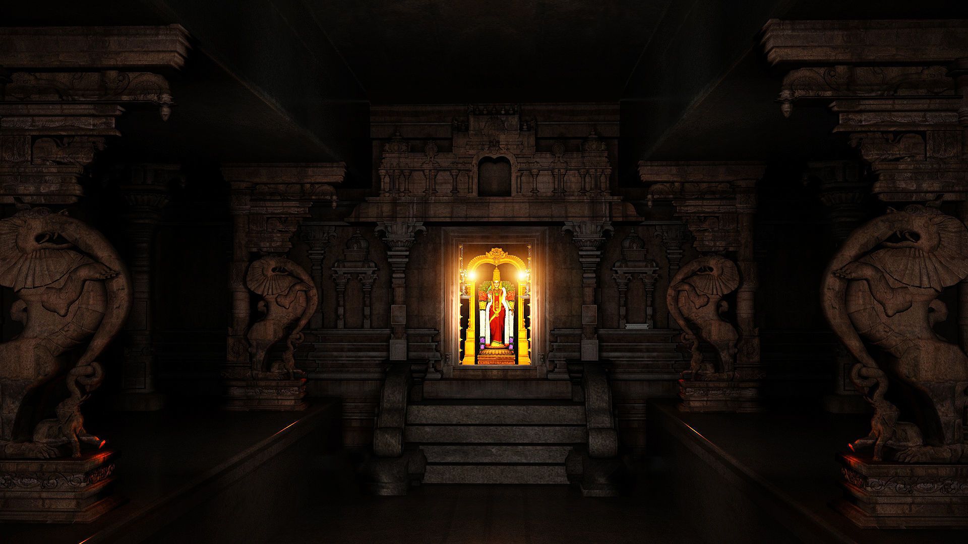 madurai meenakshi amman temple interior 3D model | CGTrader