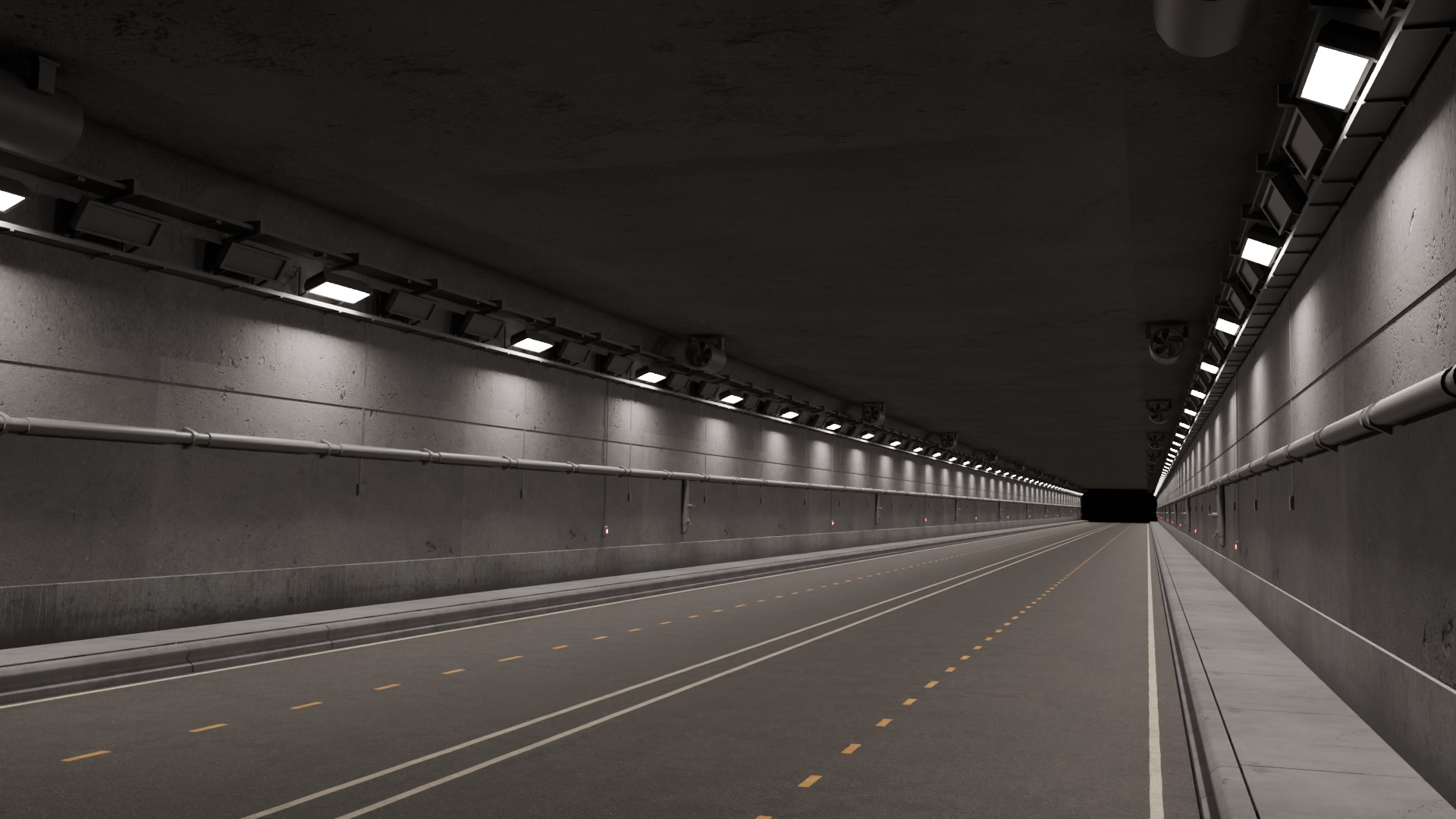 modular road tunnel 3D model | CGTrader