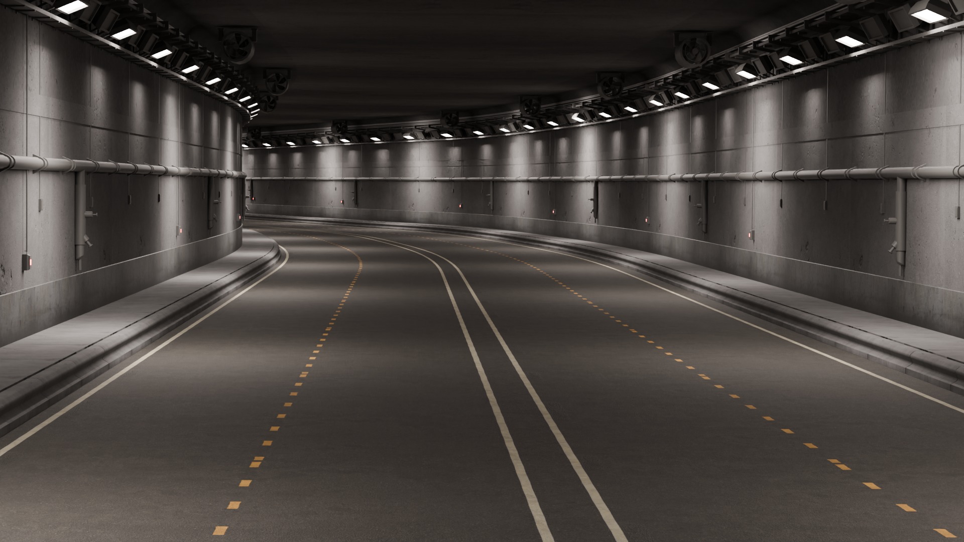 modular road tunnel 3D model | CGTrader
