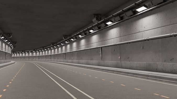 modular road tunnel 3D model | CGTrader