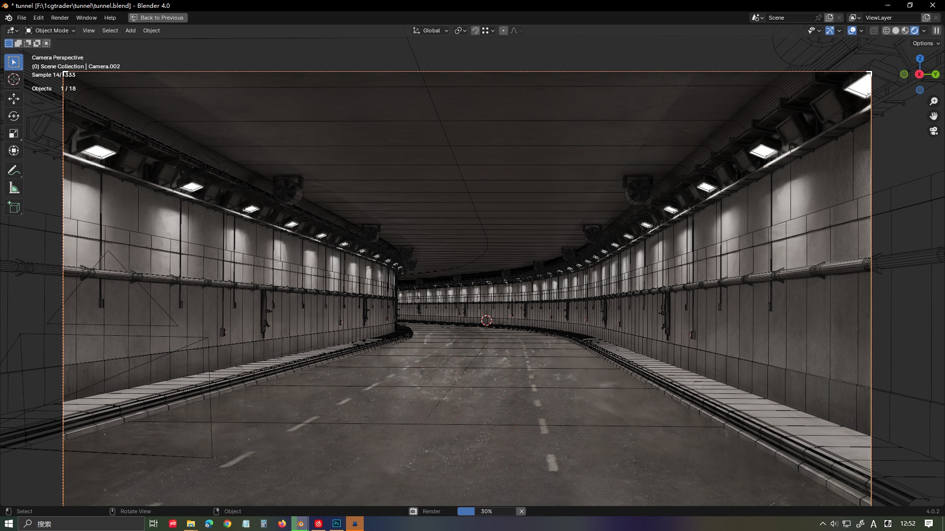 modular road tunnel 3D model | CGTrader