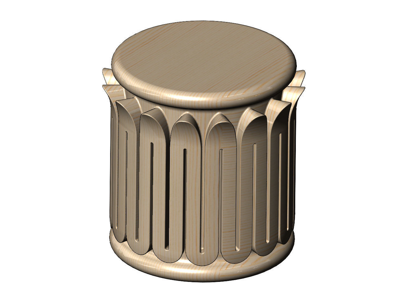 Leaf scroll moroccan arabic islamic column base ornament 3D model 3D ...