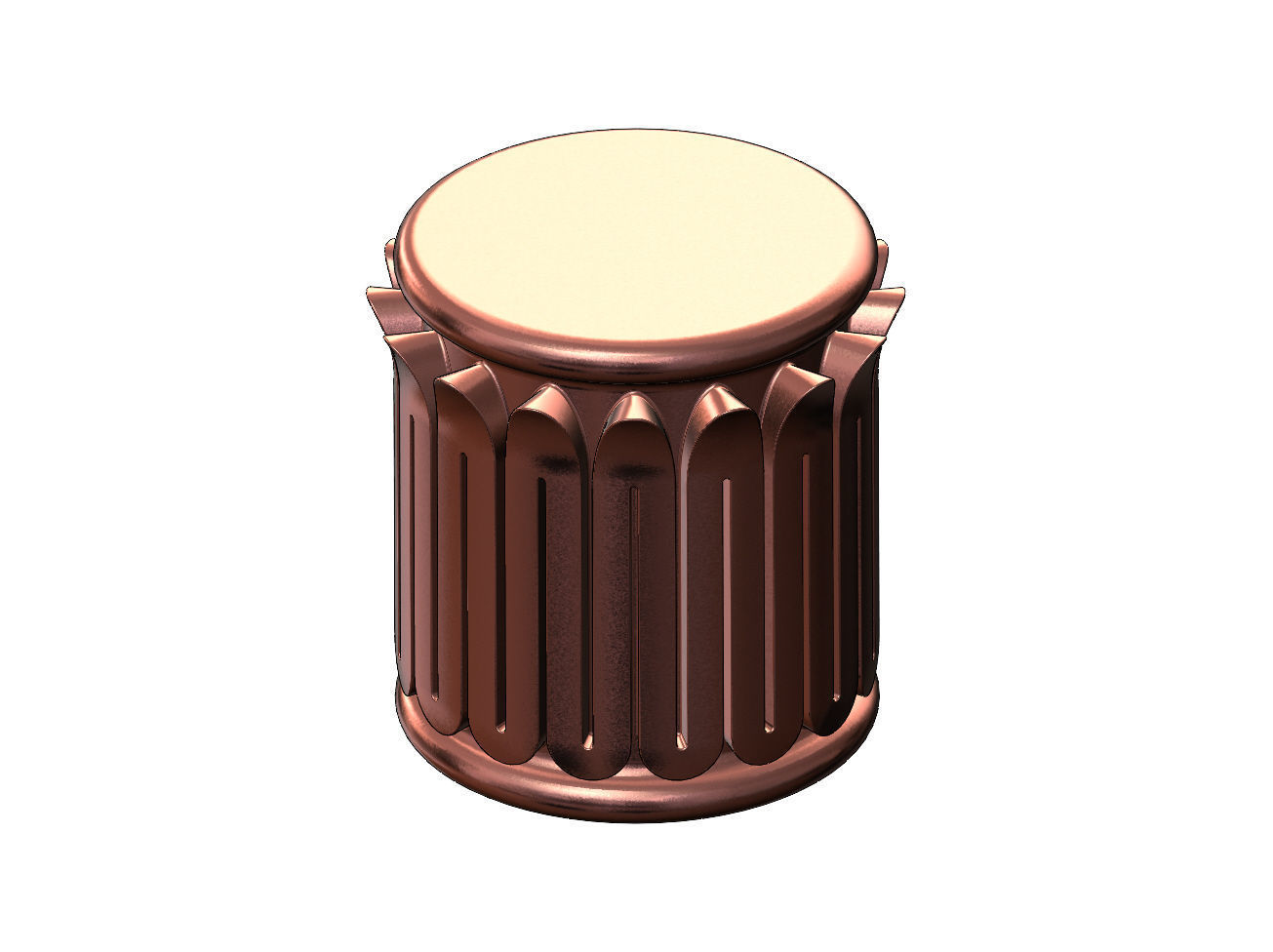 Leaf scroll moroccan arabic islamic column base ornament 3D model 3D ...