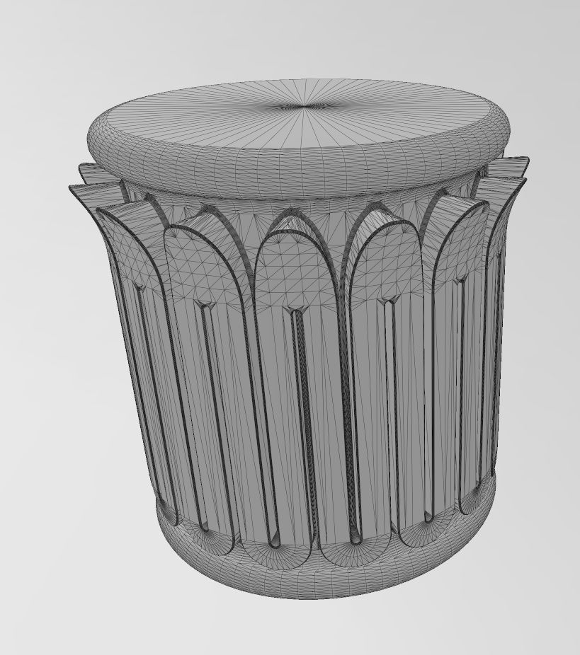 Leaf scroll moroccan arabic islamic column base ornament 3D model 3D ...