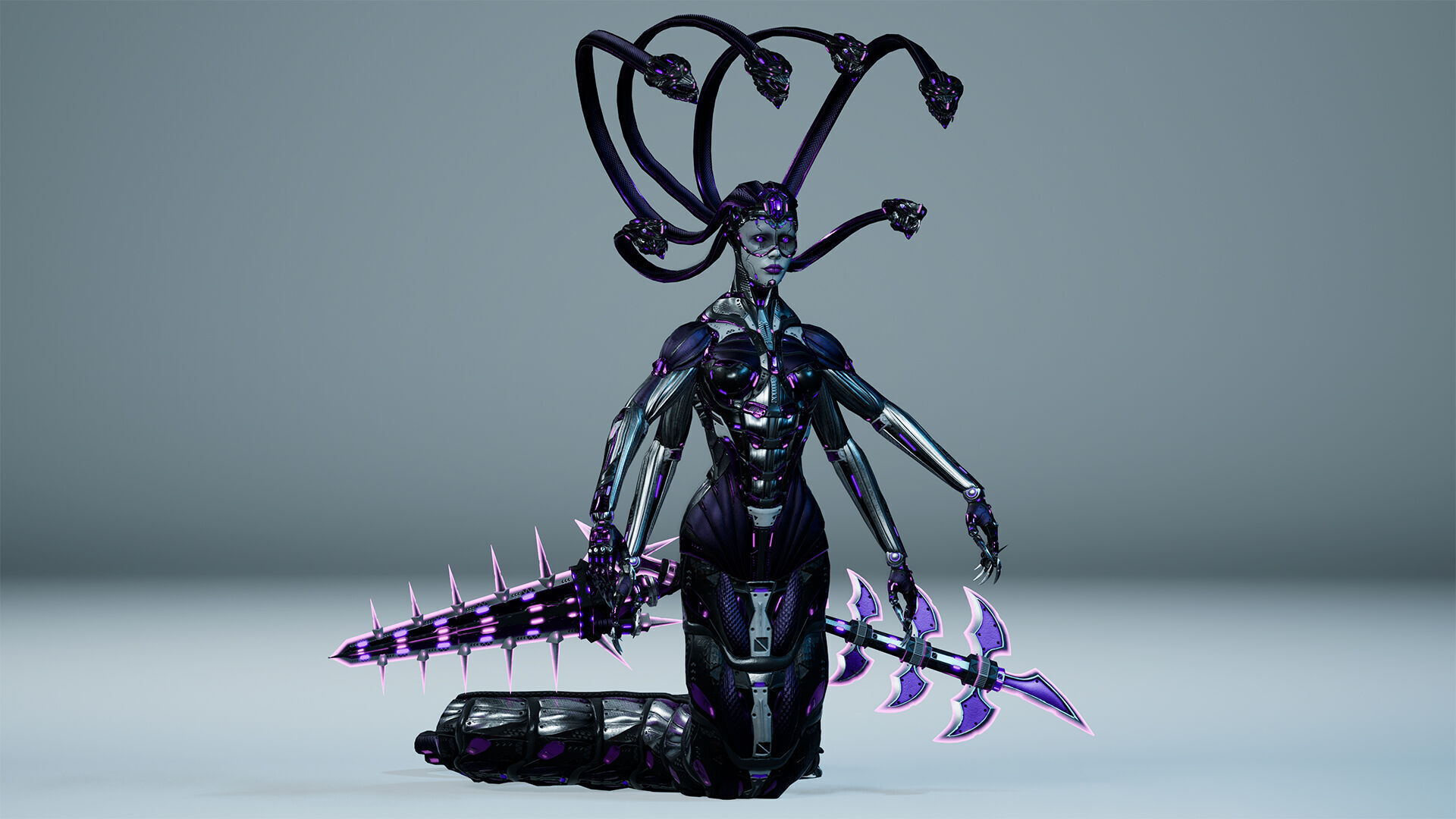 3D model Sci-fi Medusa Gorgon VR / AR / low-poly | CGTrader