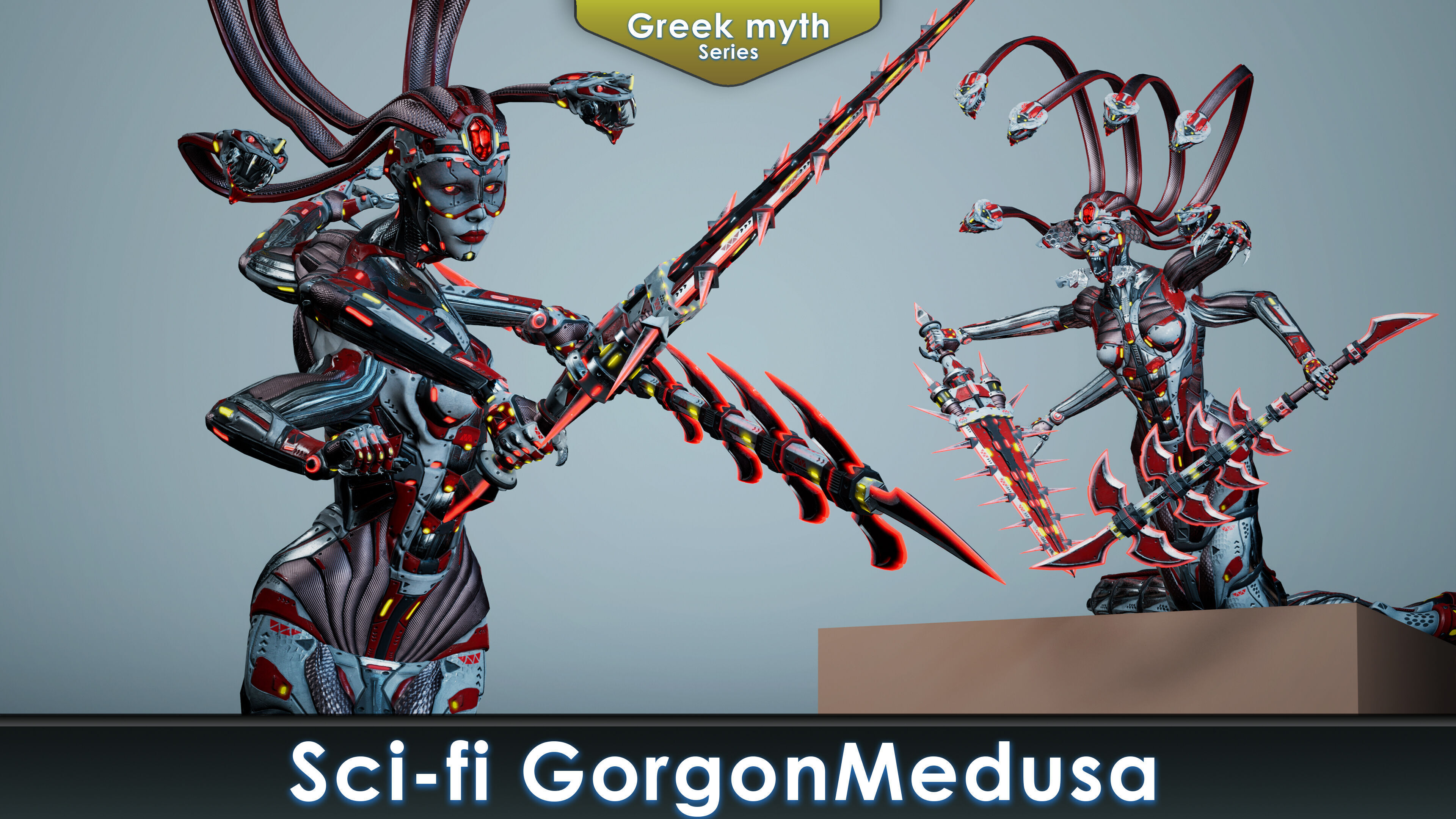 3D model Sci-fi Medusa Gorgon VR / AR / low-poly | CGTrader