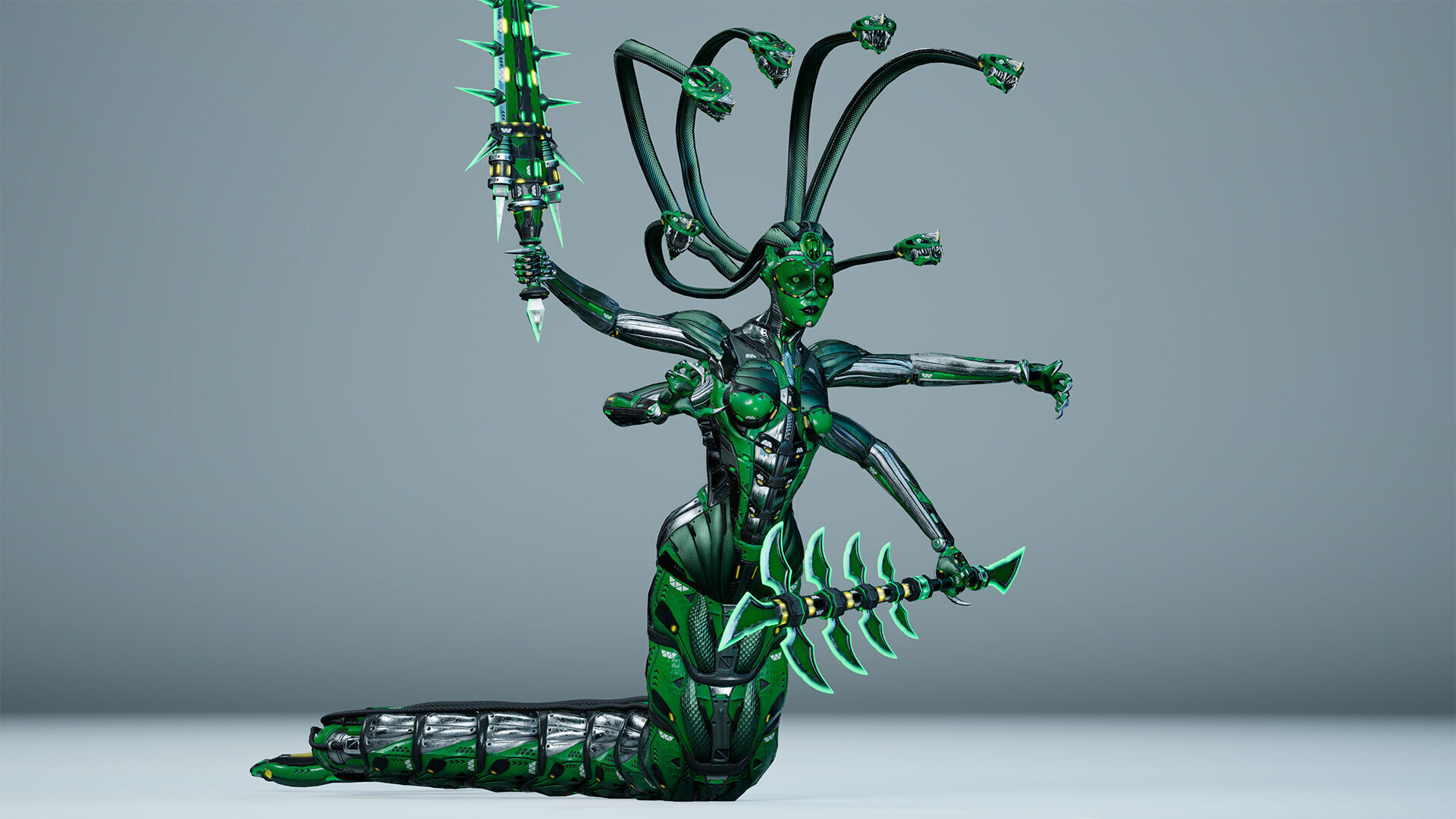 3D model Sci-fi Medusa Gorgon VR / AR / low-poly | CGTrader