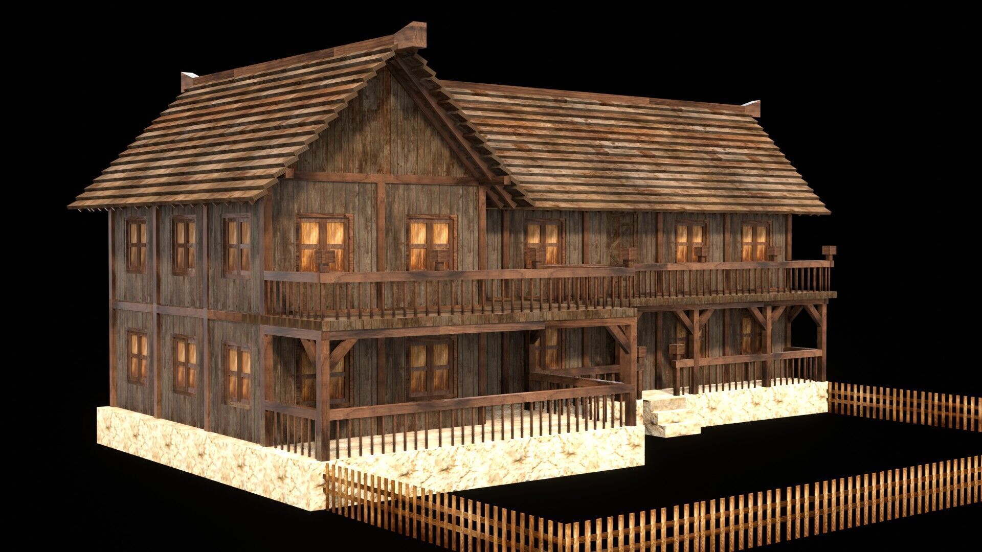 3D model Realistic Low Poly Medieval House Pack for 3D Visualizations ...