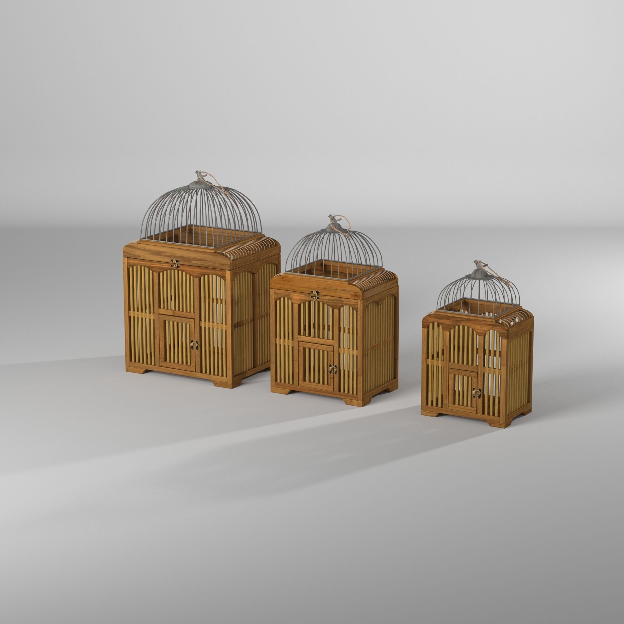 Elosie Decorative Bird Cage Set Animal 3D model | CGTrader