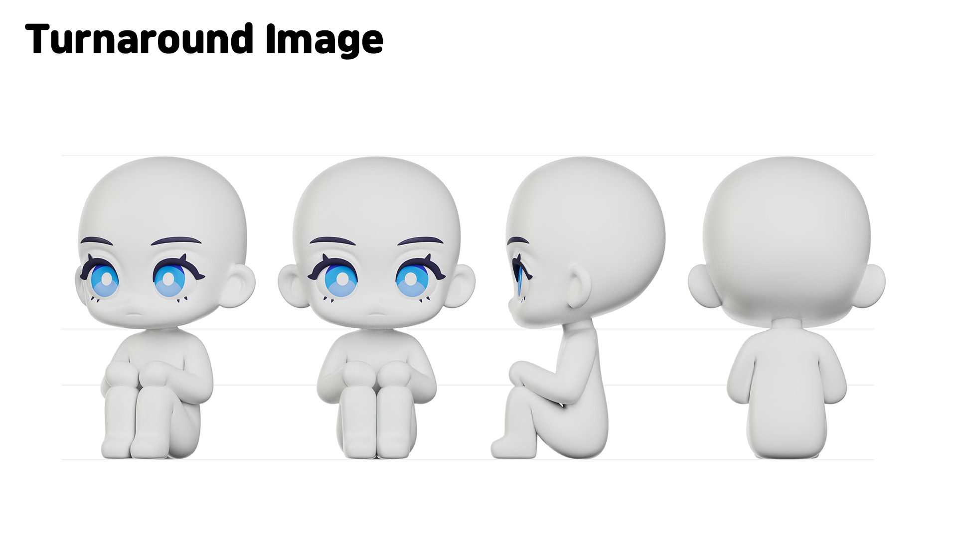 Sitting Chibi Free 3D Model free 3D model | CGTrader