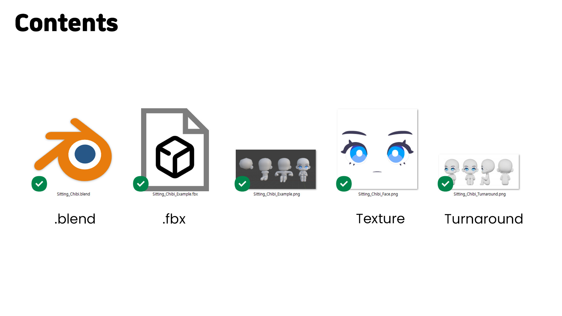 Sitting Chibi Free 3D Model free 3D model | CGTrader