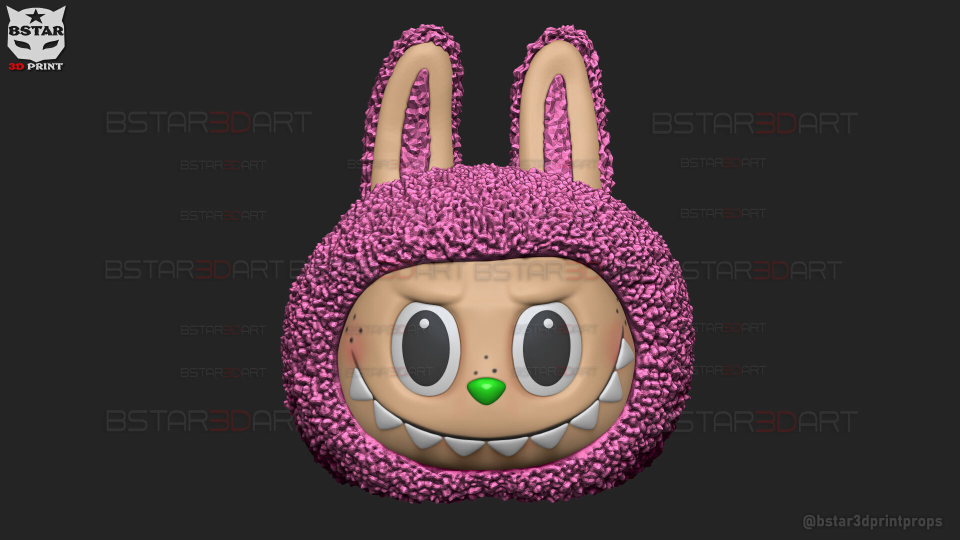 Labubu Original Head For Decoration and Wearable Cosplay 3D model 3D ...