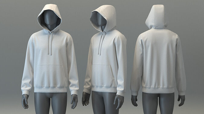 Popover Hoodie Sweatshirt 3D model | CGTrader