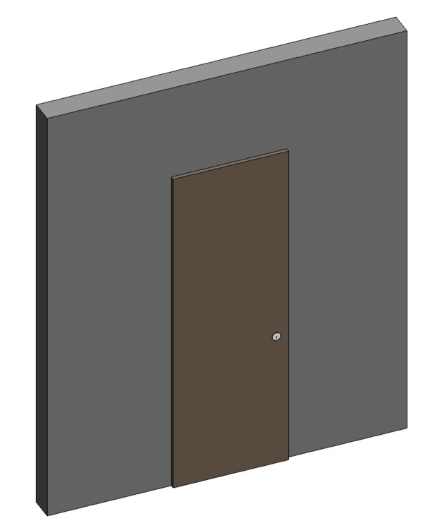 Single Pivot door NO FRAME Revit family free 3D model | CGTrader