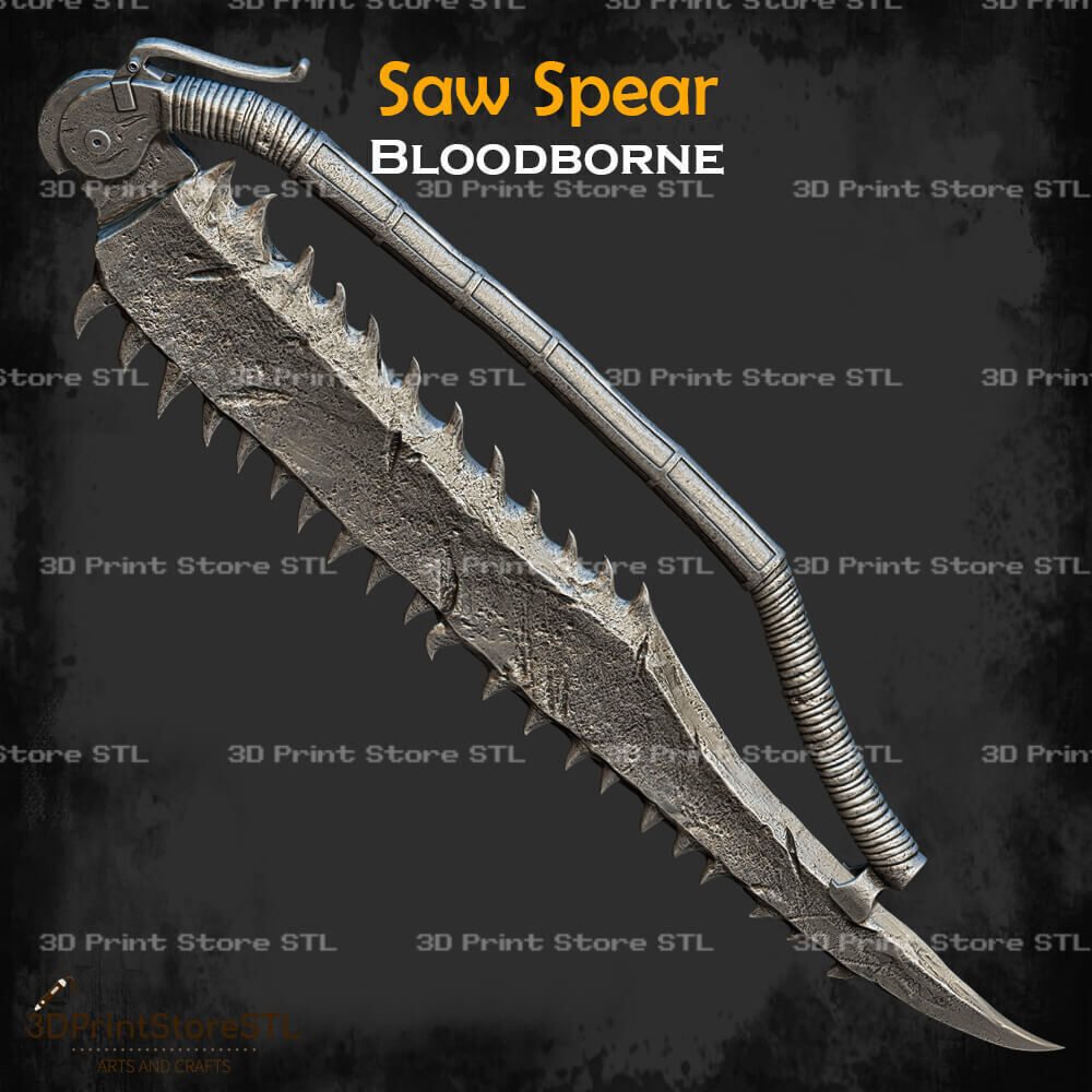 Saw Spear Cosplay Bloodborne - STL File 3D model 3D printable | CGTrader