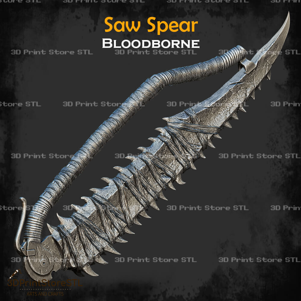 Saw Spear Cosplay Bloodborne - STL File 3D model 3D printable | CGTrader