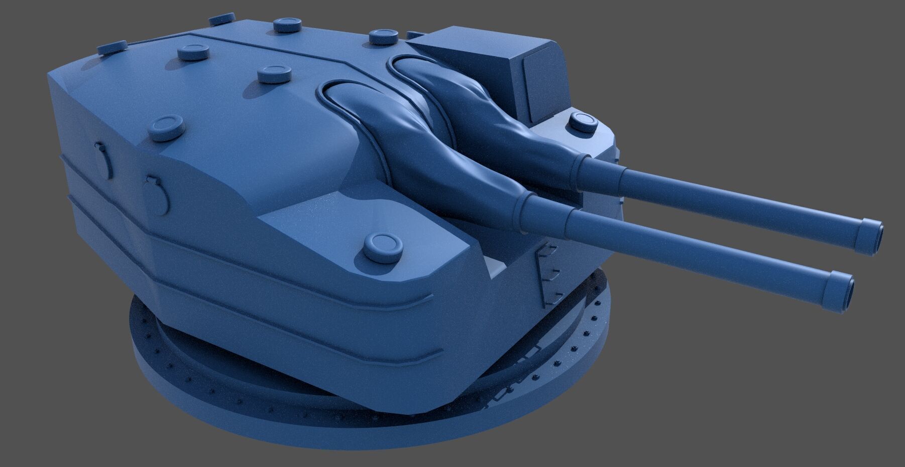 Japanese 3rd year type C turret - Personal license scale 1-100 3D model ...