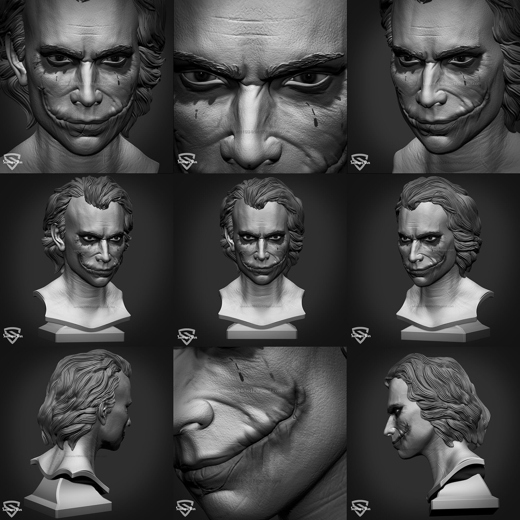 Joker Head 3d Print 3D model 3D printable | CGTrader