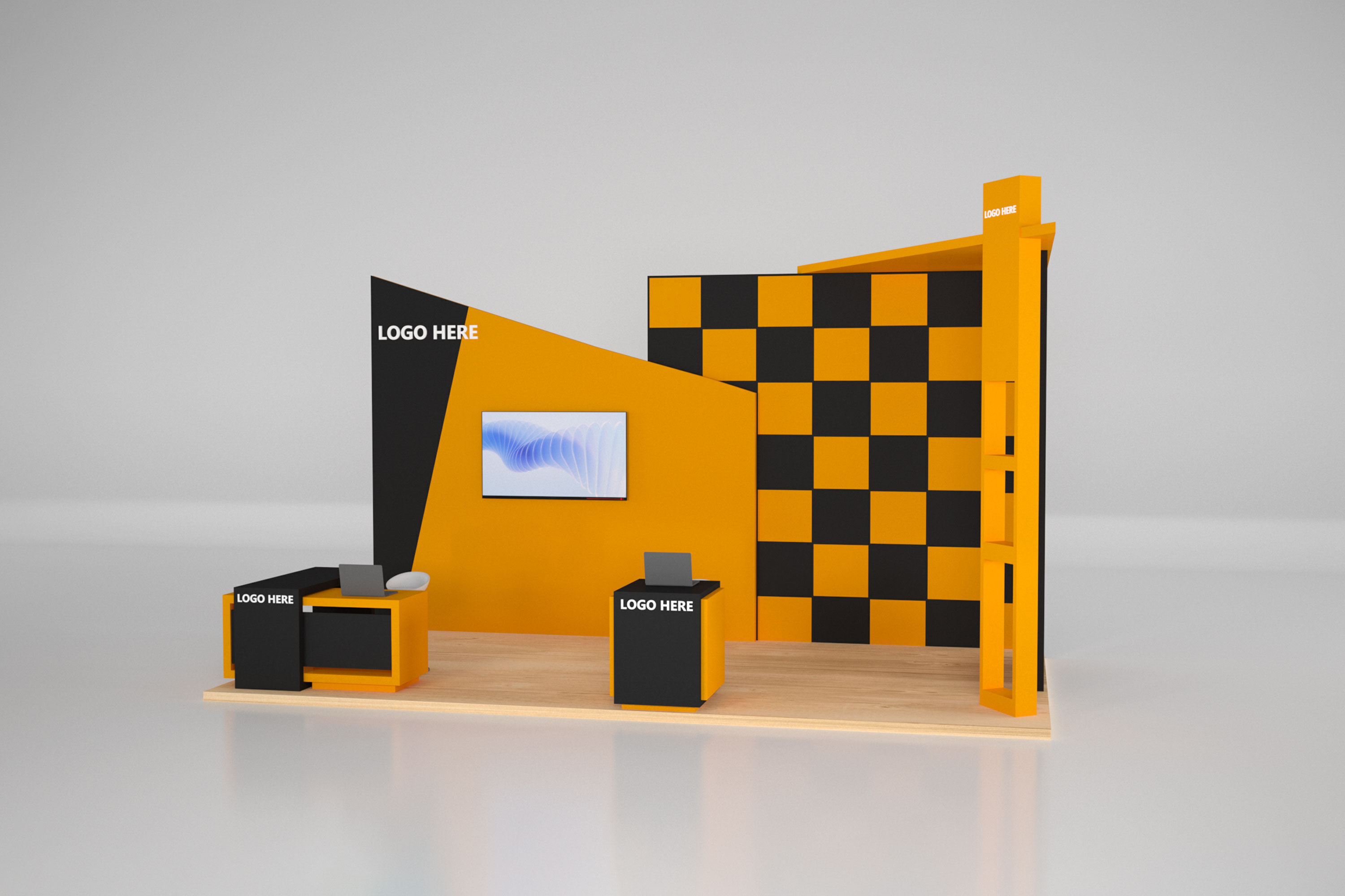 Exhibition Stand Stall Booth - K0010771 3D model | CGTrader