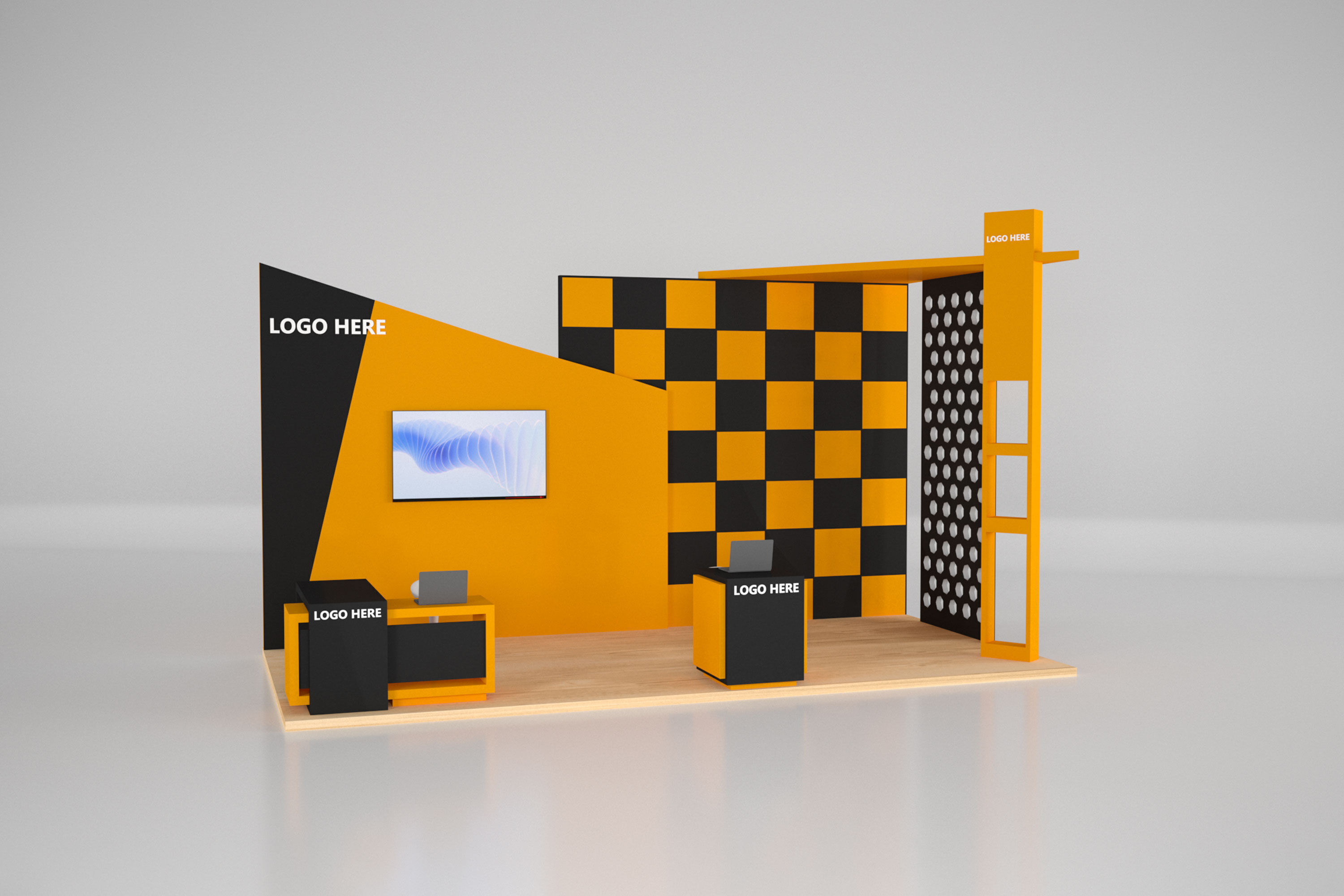 Exhibition Stand Stall Booth - K0010771 3D model | CGTrader