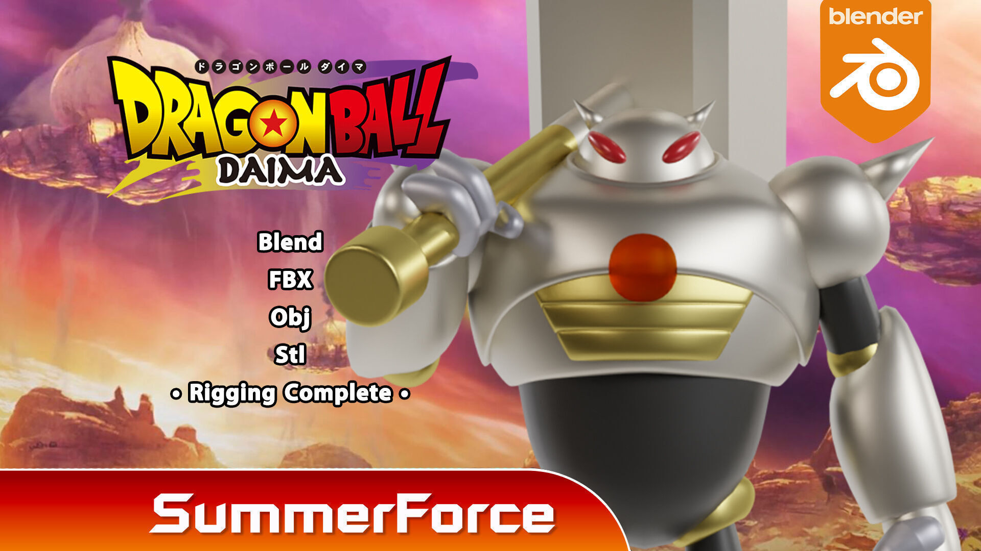 Tamagami Number Three - Dragonball Daima 3D model rigged | CGTrader