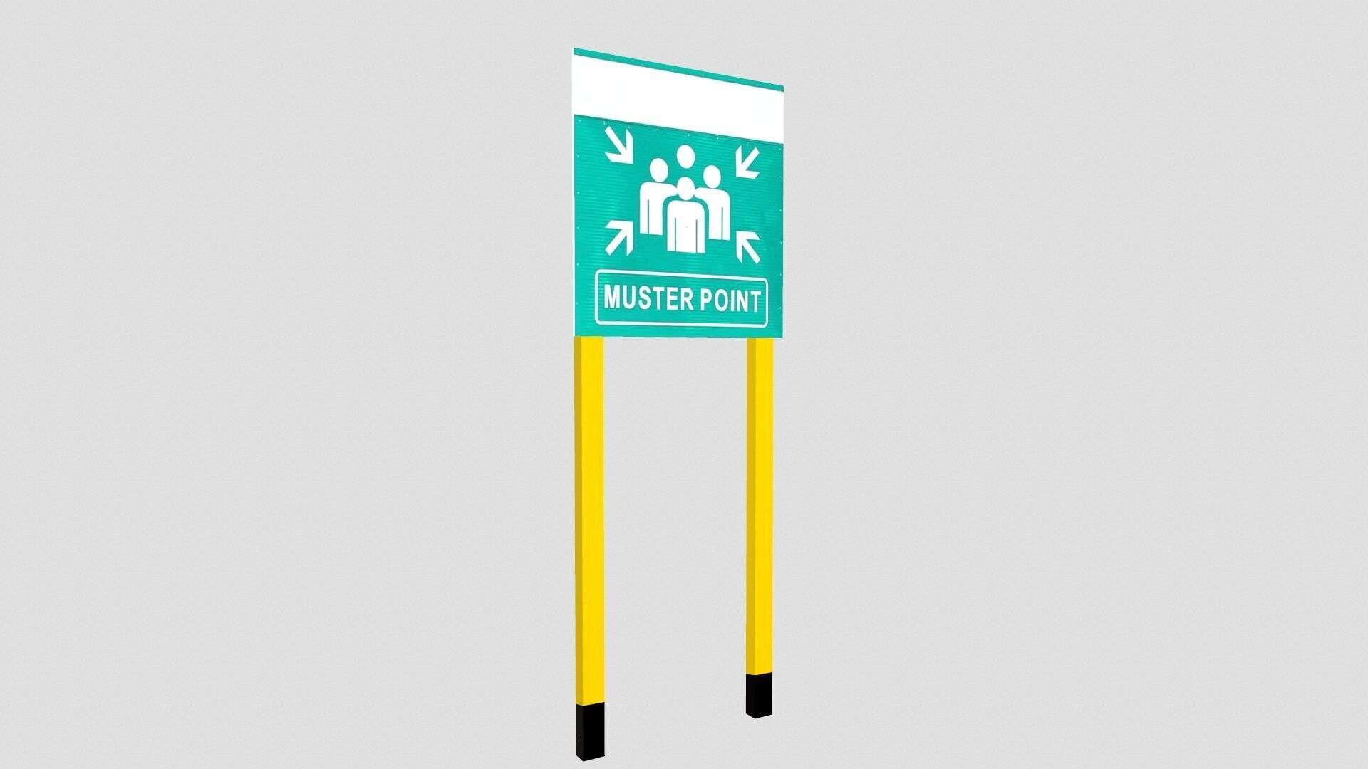 3D model Muster point sign board VR / AR / low-poly | CGTrader