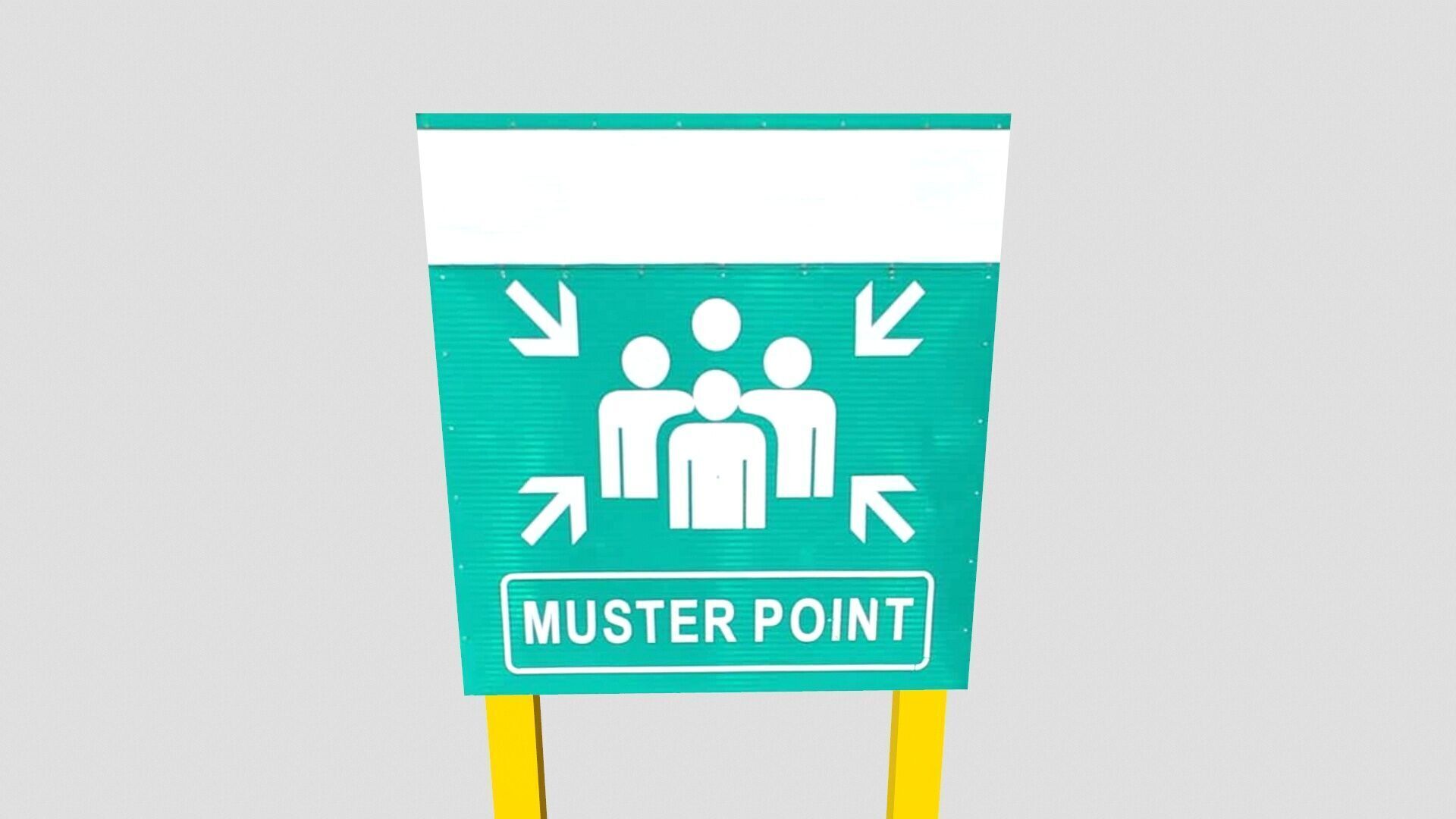 3D model Muster point sign board VR / AR / low-poly | CGTrader