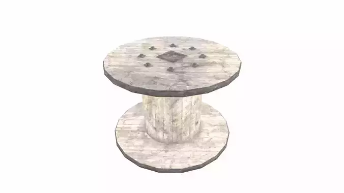 3D model Industrial Wooden Cable Drum VR / AR / low-poly | CGTrader