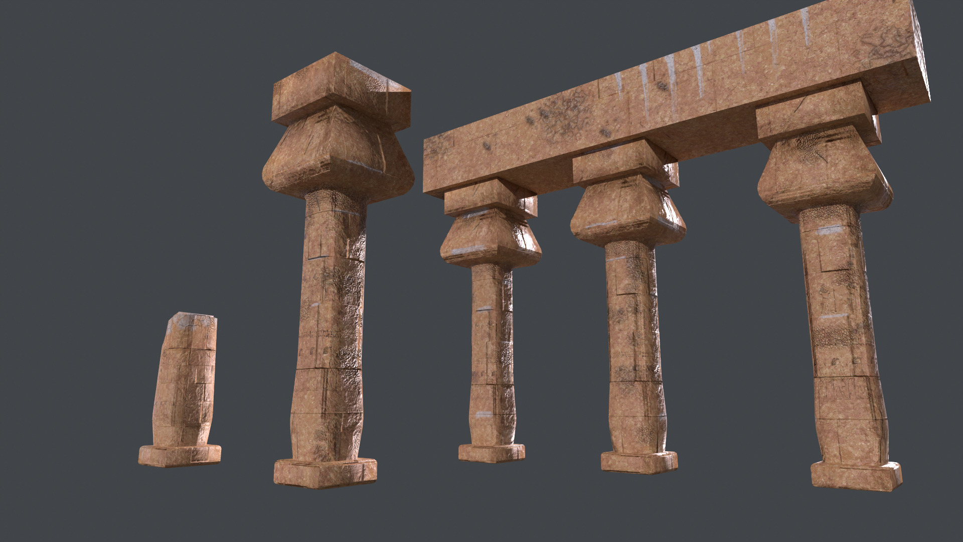 3D model Ancient Egypt Temple Collection VR / AR / low-poly | CGTrader